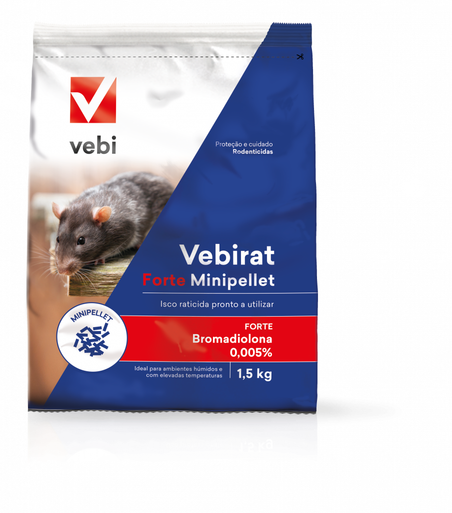 RATICIDA VEBIRAT FORTE MINIPELLET 1,5KG - Calisflor