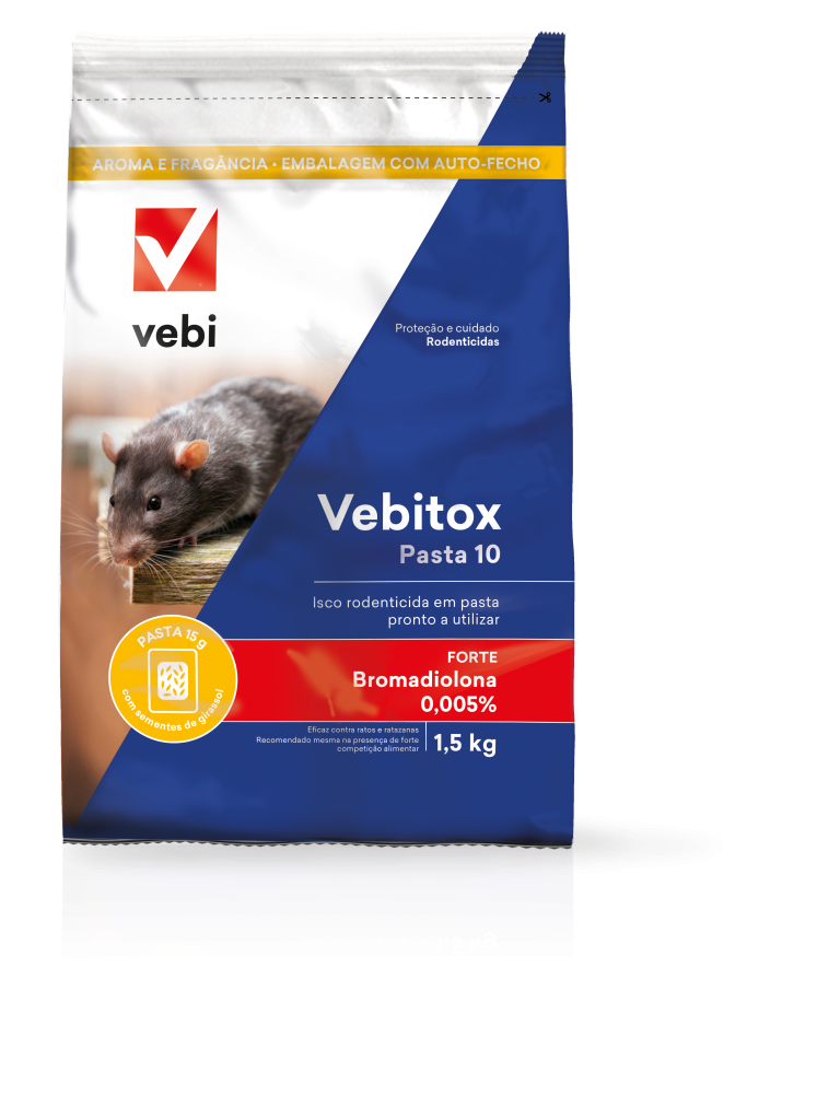 RATICIDA VEBITOX PASTA 10 1,5KG - Calisflor
